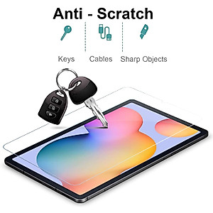 ZenRich (2 Pack) Anti-Glare Screen Protector for Samsung Galaxy Tab S6 Lite 10.4'' 2024/2022/2020, 9H Hardness Tempered Glass Screen Film for S Pen Compatible/Scratch Resistant/Bubble Free