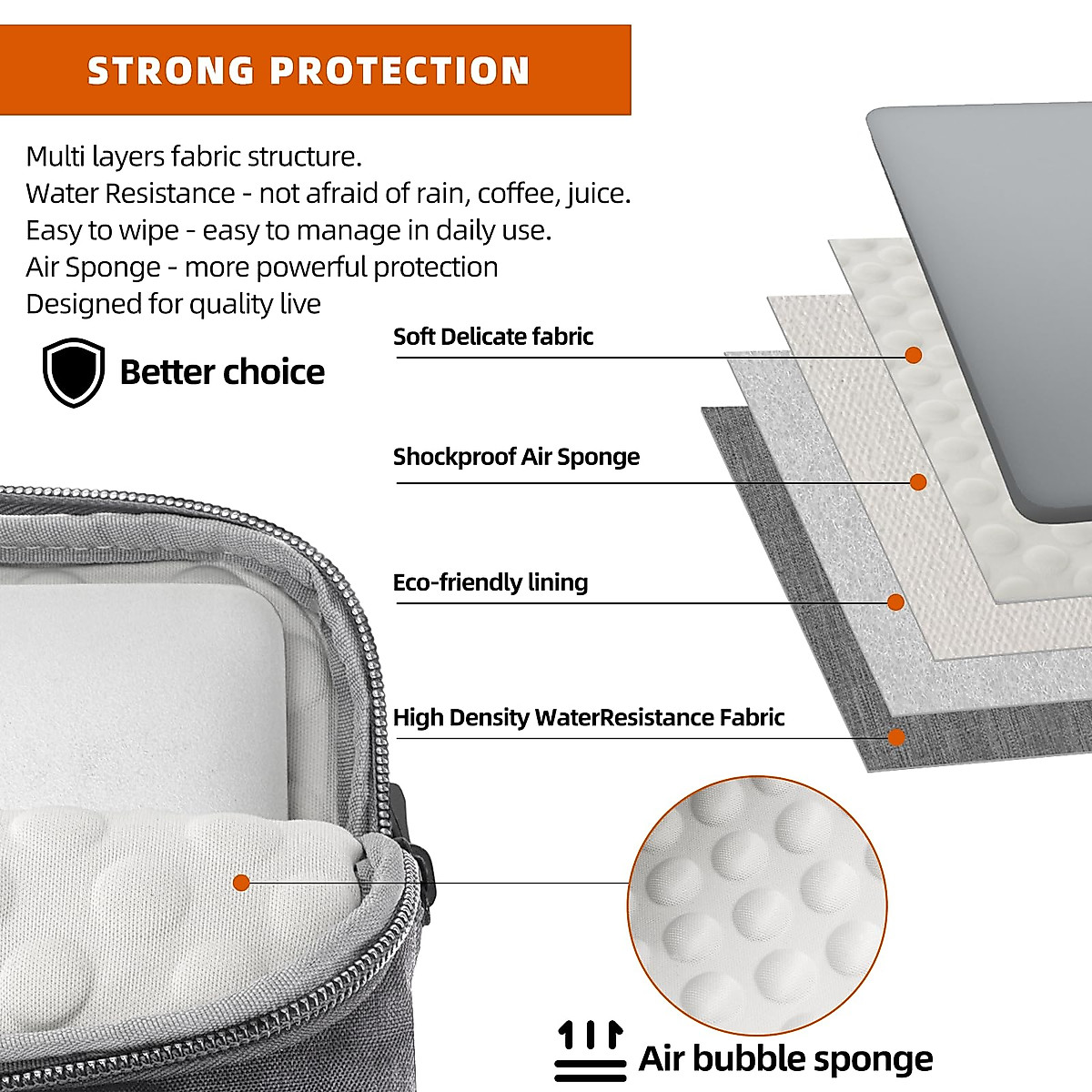 KINGSLONG Slim 17.3 inch Laptop Bag Sleeve Carrying Case with Shoulder Strap, Notebook Ultrabooks Computer Handbag Cover for Men Women Fit for Acer Asus Lenovo HP Toshiba Grey