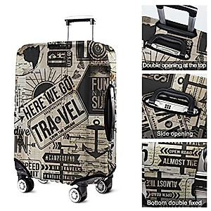 Xidingyue Luggage Cover Washable Travel Suitcase Protector Spandex Luggage Cover Fit 22-24 Inch Luggage - - Here we go Travel