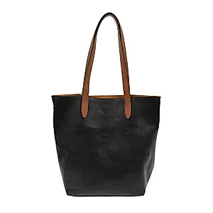 Joy Susan Women's Tally Tote Cedar Handle Handbag - Black