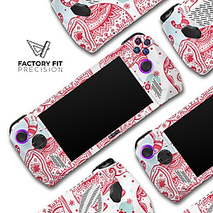 DesignSkinz - Compatible with Rog Ally - PC Skin Decal Protective Scratch Resistant Vinyl Wrap Gaming Cover - Sacred Red Elephant and Polkadots