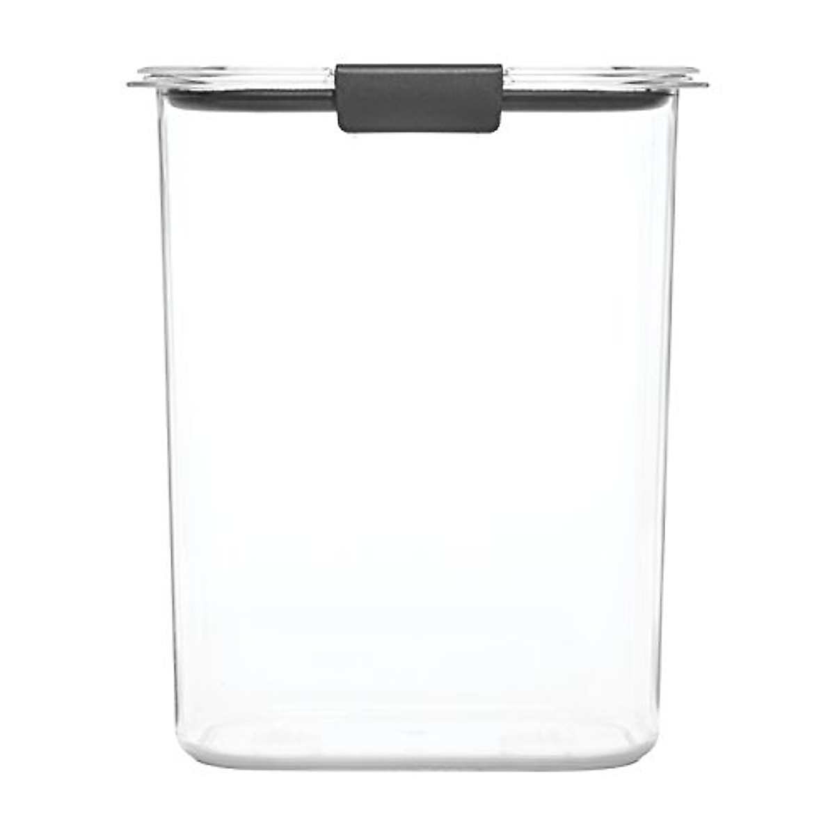 Rubbermaid Brilliance Airtight Food Storage Container for Pantry with Lid for Flour, Sugar, and Rice, 16-Cup, Clear/Grey