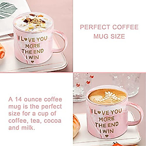 Mothers Day Gifts for Mom,Mom Gifts for Her Women Wife,Funny Gifts Novelty Gag Personalized Gifts Ideas,Graduation Gifts for Women on Birthday/Christmas/Valentine's Day Pink Marble Coffee Mug-12 OZ