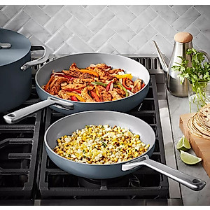 Member Mark 11 Piece Modern Ceramic Cookware Set With Smart Kitchen Tools Set (Assorted Colors) (Gray)