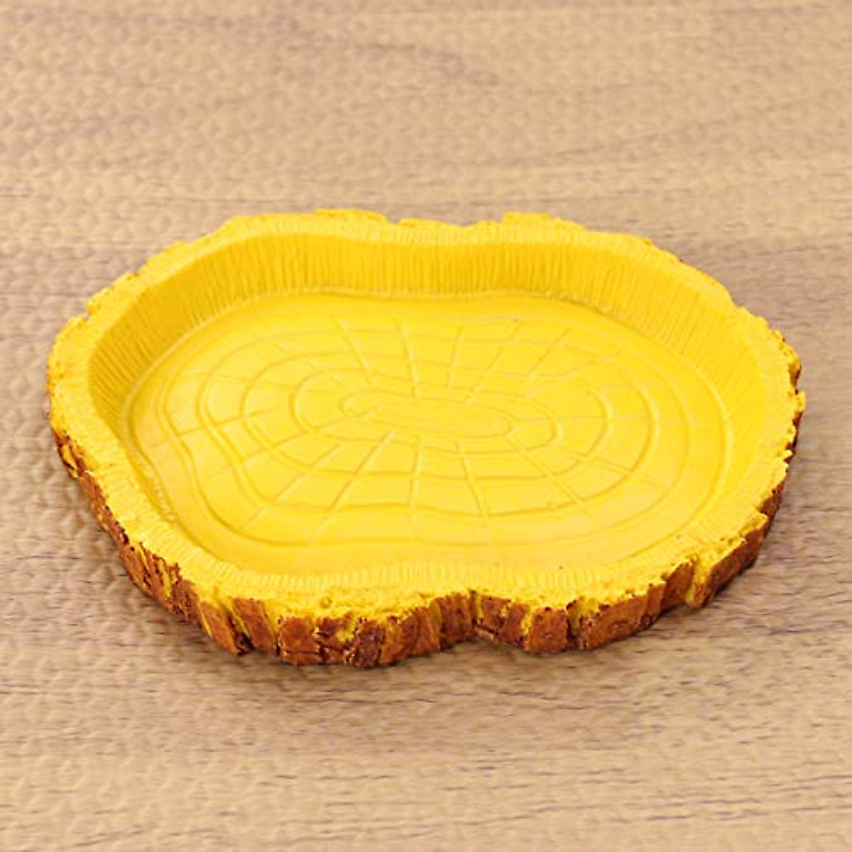 POPETPOP Water and Food Dish for Reptiles-Resin Simulated Bowl for Snake,Tortoise,Lizard,Frogs Reptile Water Dish