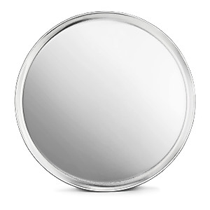New Star Foodservice | Commercial Aluminum Pizza Tray Pizza Pan Coupe Style (Silver, 14-Inch)