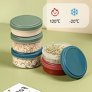 MANMAOHE 12PCS Leakproof Condiment Containers with Lids, 6PCS 2.5oz + 6PCS 1.7oz, Plastic Salad Dressing Container to go, Reusable Sauce Cups, Small Food Storage Containers for Picnic Travel