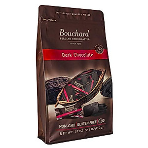 Bouchard Belgian Dark Chocolate Gluten-Free 72% Cacao (35.3 OZ / 2.2 LB)
