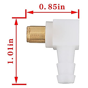 AUTOKAY Pack of 2 692317 493496 Carb Fuel Fitting Elbow Hose Connector Compatible with B&S 494451 Snowblower Lawn Tractor Generator Yardbird Chippe