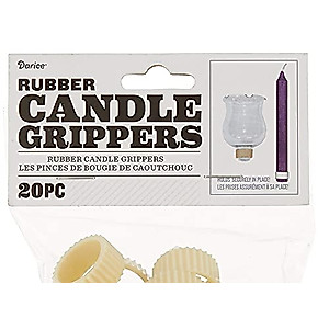 One Package of 20 Rubber Candle Grippers for Taper Candles and Candle Cups