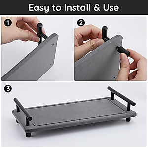 Segbeauty Vanity Tray Large, Instant Stone Drying Tray for Bathroom Kitchen, Diatomaceous Tray Fast Dry Stone Drying Mat for Kitchen Counter Bathroom Counter Tray Soap Organizer Mat with Handle