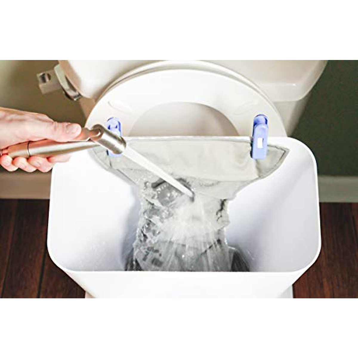SimplyImagine SprayStand - Cloth Diaper Sprayer Splatter Shield - Contains Spray and Debris When Rinsing Cloth Diapers, Clothing, Shoes, and More in Toilet Spray Bucket Pail