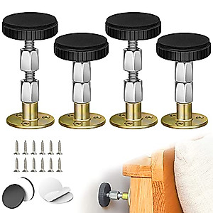 Armiika 4 PCS Headboard Stoppers, Adjustable Bed Frame Anti-Shake Tool, Bedside Antishake Telescopic Support Stabilizer for Room Wall, Beds, Cabinets, Sofas