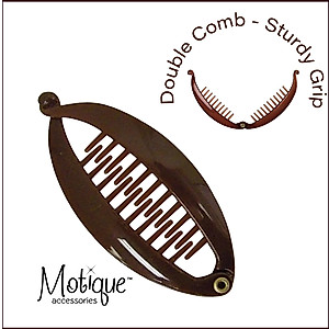 Set of 12 Mini Banana Clips - Brown