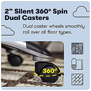 Serta Big & Tall Executive Office Chair High Back All Day Comfort Ergonomic Lumbar Support, Bonded Leather, Opportunity Gray