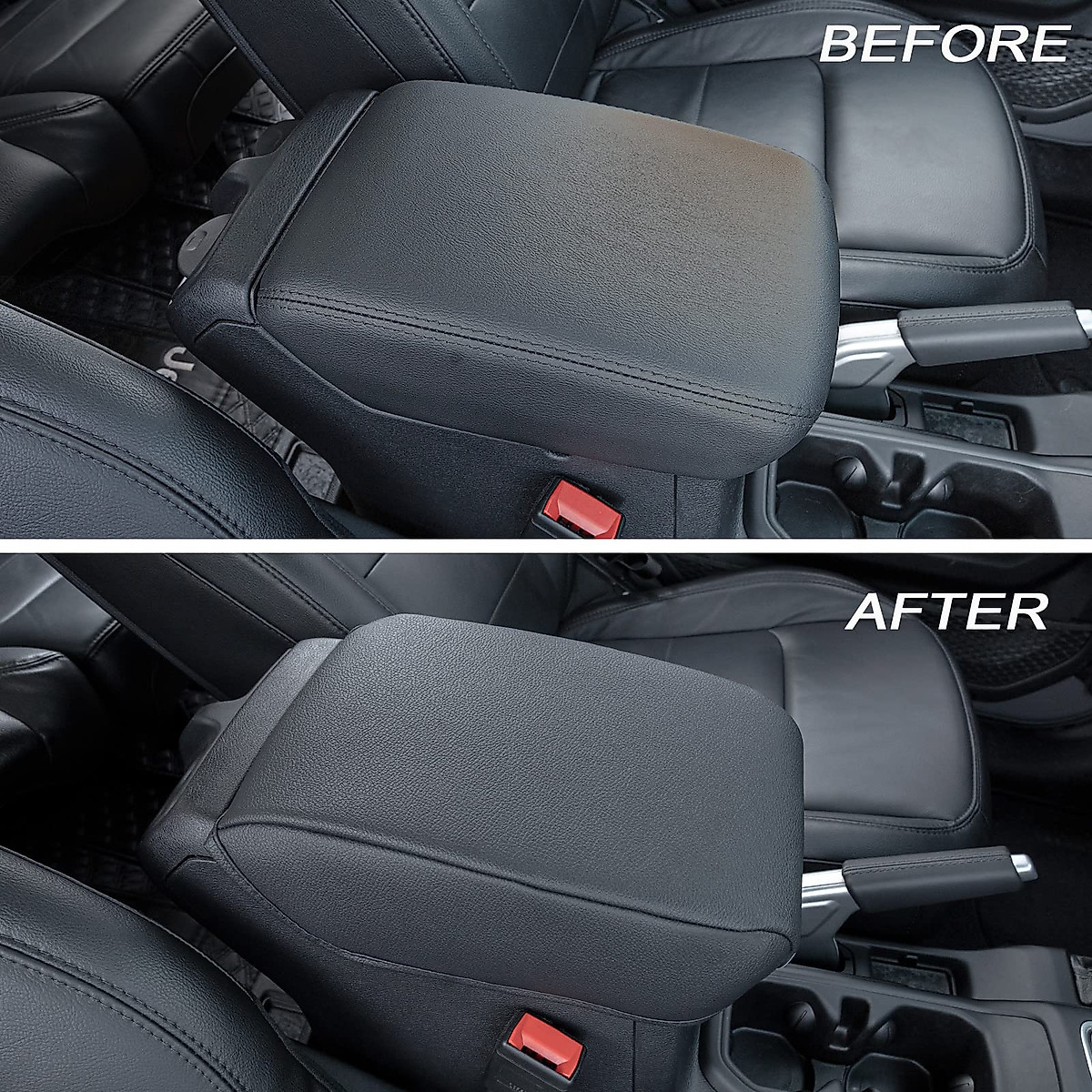 Center Console Armrest Cover Compatible with Jeep Wrangler JL/JLU 2018-2024 2025 and Jeep Gladiator JT Truck 2020 2021 2022 2023 2024 2025, Accessories PU Leather Cushion Protector Pad(Not for JK/JKU)