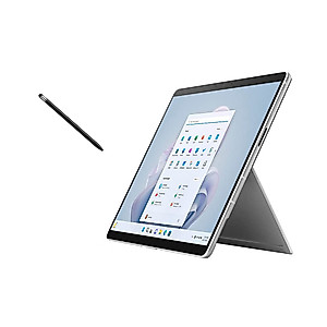 Microsoft Surface Pro 9, 13.3" Touchscreen 2-in-1 Tablet, 12th Gen Intel Core i7-1255U, Intel Iris Xe Graphics, 16GB DDR5 RAM, 256GB SSD, Windows 11h, Platinum, Device Only, with MTC Stylus Pen