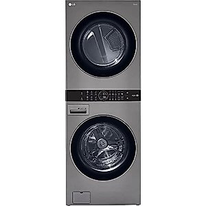 Single Unit Front Load LG WashTower™ with Center Control™ 4.5 cu. ft. Washer and 7.4 cu. ft. Gas Dryer