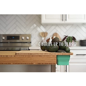 TidyBoard Meal Prep System - Bamboo Cutting Board - The Quick & Easy Meal Prep Solution, Teal