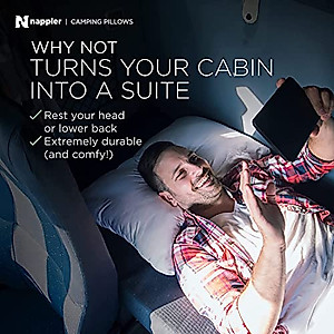 Nappler Small Shredded Memory Foam Pillow for Travel and Camping - Compressible Medium Firm Bed Pillow, Contoured Support, Breathable Cover, Machine Washable, Ideal Backpacking, Airplane and Car