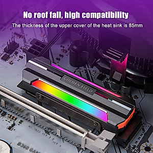 CALIDAKA M.2 2280 Heatsink Cooler,SSD Heatsinks ARGB Thermal Pad 5V 3pin Radiator M.2 SSD Cooling Sink,Solid State Disk Radiator for 2280 M.2 SSD