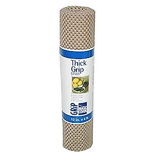 Magic Cover Thick Grip Non-Adhesive Liner for Shelves, Drawers and Counter Tops, 12 inches by 4 feet, Taupe