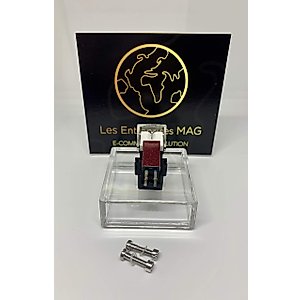 Cartridge with Diamond Stylus for Denon DP 62L, DP 11F, DP 23F, DP 300F, - B Red