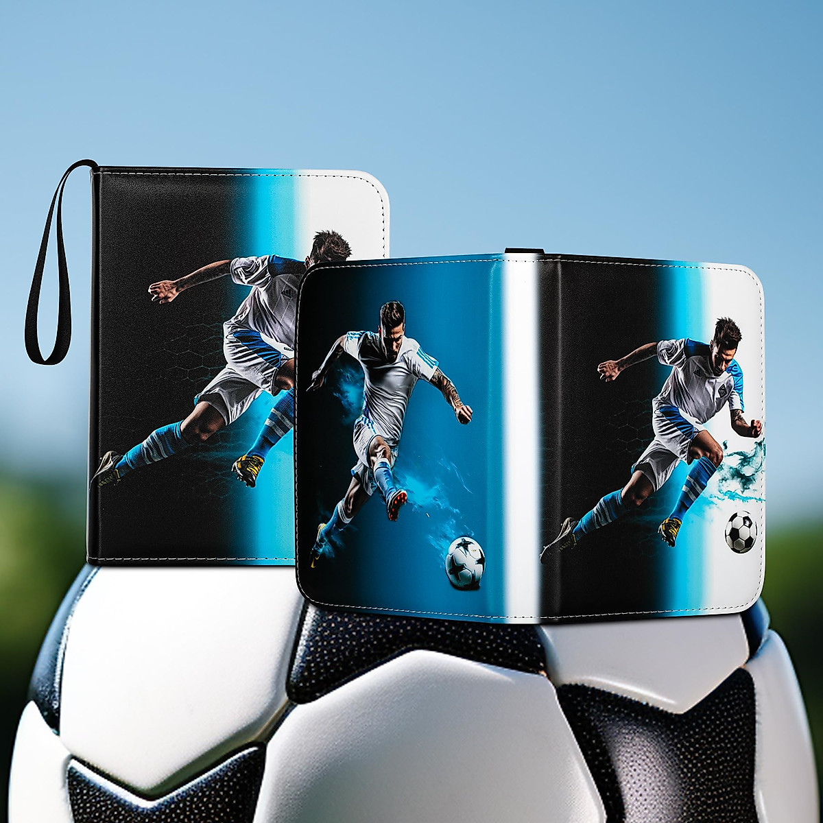 RONMONG Soccer Card Binder,2024-2025 Sports Trading Card with Sleeves Holder Album,440 Pockets Soccer Card Holder Sheets Display Storage Protectors for Collectors Boys and Girls Gift