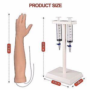 SimCoach Intravenous Practice Arm, Phlebotomy Practice Kit, IV Venipuncture Training Arm for Injection and Infusion, Medical EducationTraining Model