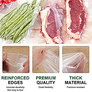 Vacuum Seal Bags, BPA Free Sous Vide Seal a Meal Commercial Grade Vaccume Seal Combo Pack Bag (11"x20'(3Rolls)8"x20'(3Rolls))