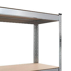 ZQQLVOO Garage Storage Shelving,Shelves for Storage Shelving,Garage Shelves, Basement Shelving Utility Shelf Rack,Multipurpose Shelf Display Rack,Storage Shelf Silver 31.5"x15.7"x63" Steel and MDF