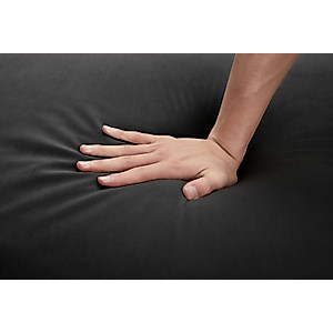 Tomkate 59.8 Inch Small Chesterfield Sofa, Modern Velvet Upholstered Loveseat Sofa Couch with Two Pillows and Crystal Feet, Crystal Buckle Upholstery Tufted 2 Seater Sofa for Living Room, Black