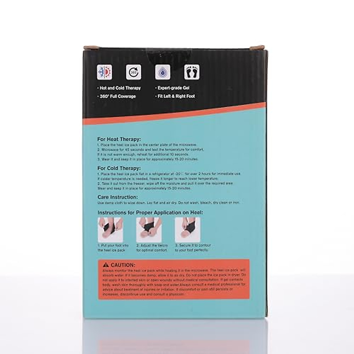 Helthrelife Heel Ice Pack for Pain Relief, Gel Ankle Ice Pack Wrap Adjustable for Heel Pain, Plantar Fasciitis, Achilles Tendinitis, Dry Cracked Heels, Sprain, Sports Injuries Pack of Two