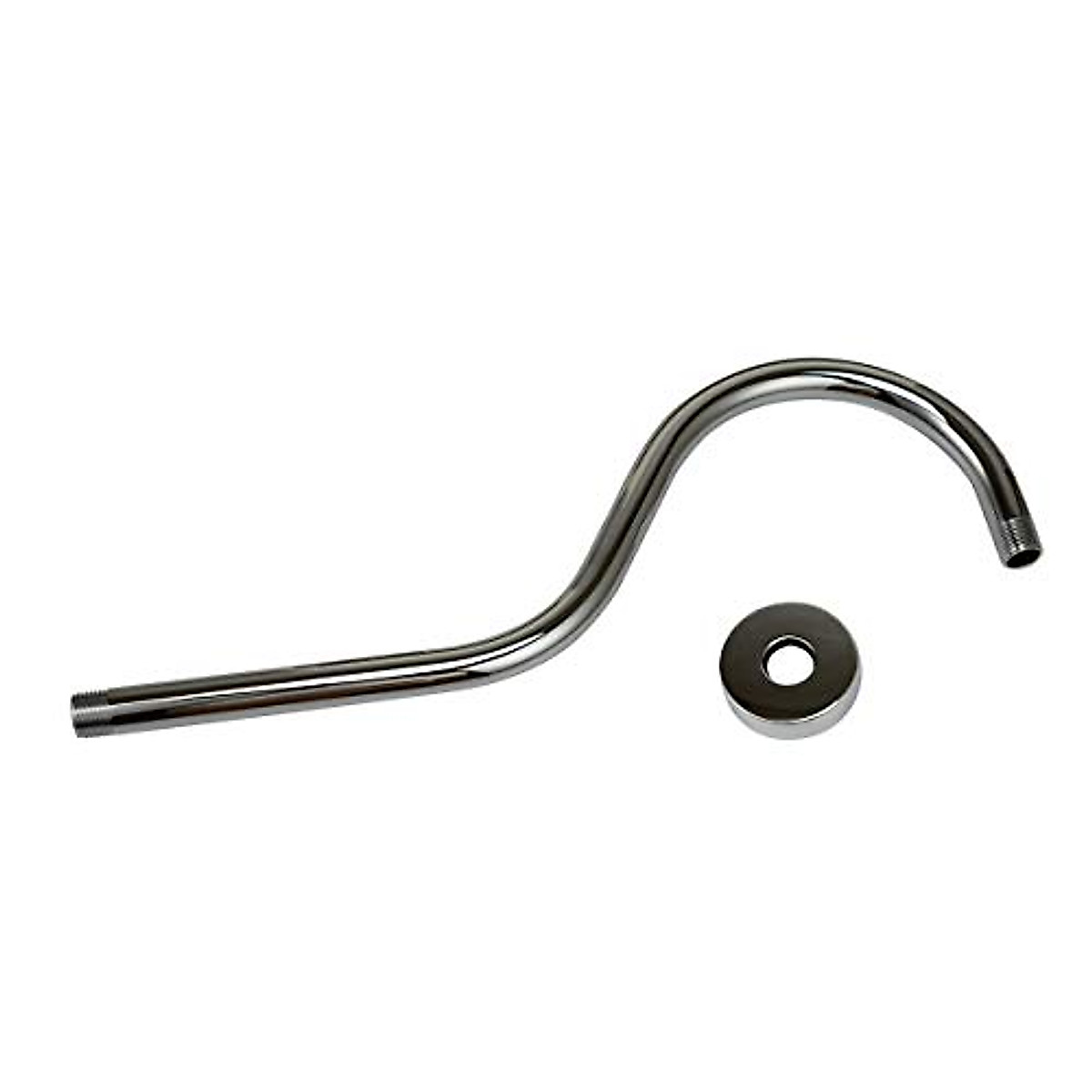 Purelux 17 Inches Shower Arm Made of Stainless Steel Water Outlet PJ1701, Long Reach Shower Head Extension Chrome Finish