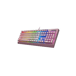 Razer Blackwidow V3 Wired Gaming Mechanical Green Switch Keyboard with RGB Lighting (Renewed)