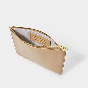 KATIE LOXTON Wellness Secret Message Friends To Make Every Moment Amazing Everyone Needs An Auntie Womens Slip Pocket Clutch Pouch Taupe