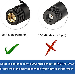 Eightwood 2.4GHz 5GHz WiFi Antenna Dual Band SMA Male Antenna (2-Pack) for Car Trailer Backup Cameras Wireless Security Cameras