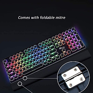 BXZYYL Mechanical Keyboard and Mouse Combo Gaming 108 Keys Wired USB Keyboards, Programmable Gaming for PC Gamer