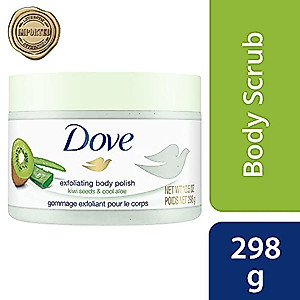 Dove Exfoliating Body Polish Body Scrub Kiwi & Aloe 10.5 oz