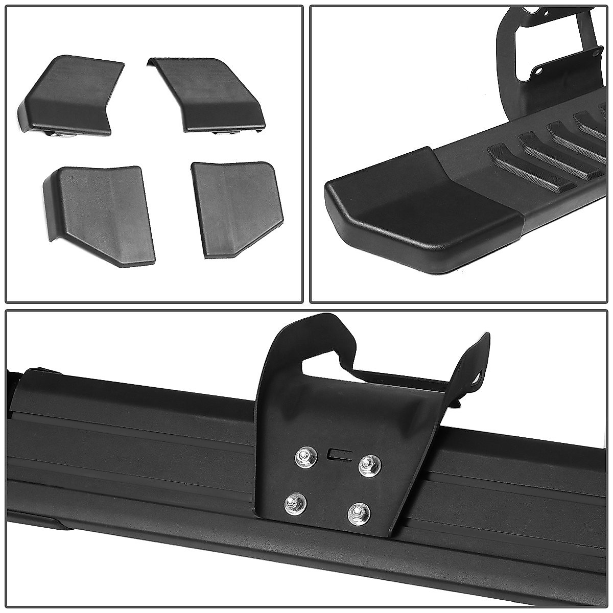 Auto Dynasty 6 Inches Running Boards Compatible with 2015-2024 Ford F-150, F-250, F-350 Supercrew Cab, Aluminum Black Powder-Coated Side Steps, Nerf Bars