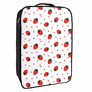 Nanmma Waterproof Shoe Box Bags Pouches Red Strawberry for Travel Storage Organizer Bag