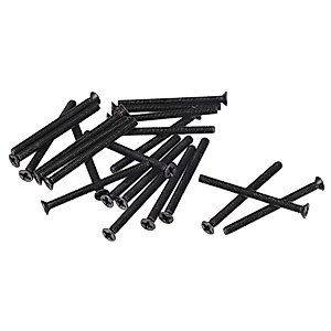 uxcell M3 x 35mm Phillips Screw Fastener Black for Laptop PC TV Fan Switch 200pcs