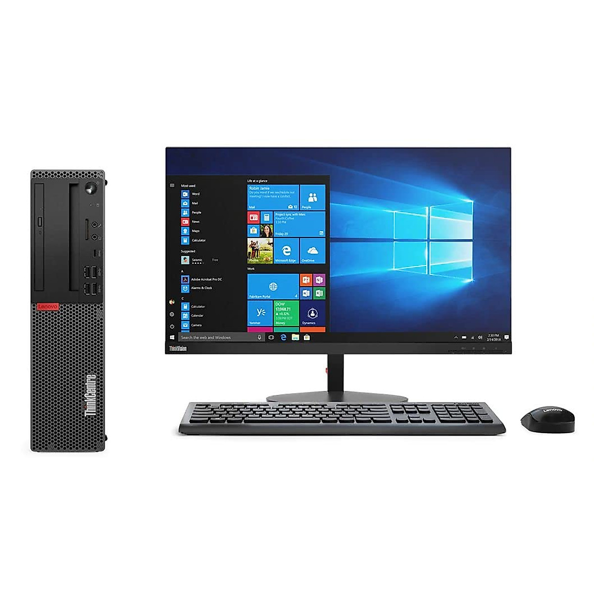 Lenovo Desktop ThinkCentre M710S SFF Computer PC, Intel i7-7700 up to 4.2GHz,32GB RAM, New 1TB NVMe SSD, 2TB Hard Drive, DVDRW, Windows 10 Pro (Renewed)