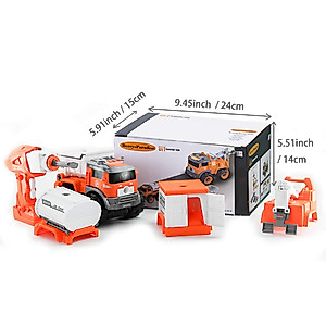 BerrysParadise Take Apart Toys with Electric Drill 4 in 1 Take Apart Toy Drill Remote Control Construction Toy Truck Builder Gift Car Toys for 3 4 5 6 7 Year Olds Boys Toddlers Birthday Christmas