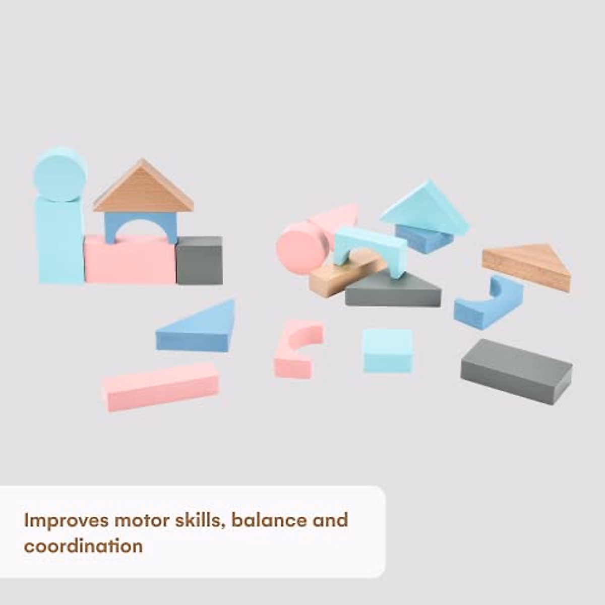 Childlike Behavior Premium Wooden Baby Walker - Baby Push Walker with Wheels - Walker for Baby Boy & Girls - Push Toy with Building Blocks for Babies, Toddler Kids - Car Cart Learning Step Walking