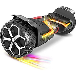 Gyroor Hoverboard for Adults and Kids,700W Motor & Solid Tires,Off Road All Terrian,Hoverboard for Adults Twith Bluetooth Speaker & LED Lights, UL2272 Certificated