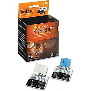 Fogshield XP by Bausch & Lomb, Moistened Lens Cleaning Tissues, 25 Count