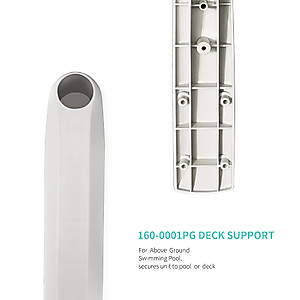 Replacement 160-0001PG Deck Support for Above Ground Swimming Pool BiltMor Step - 2 Pack White