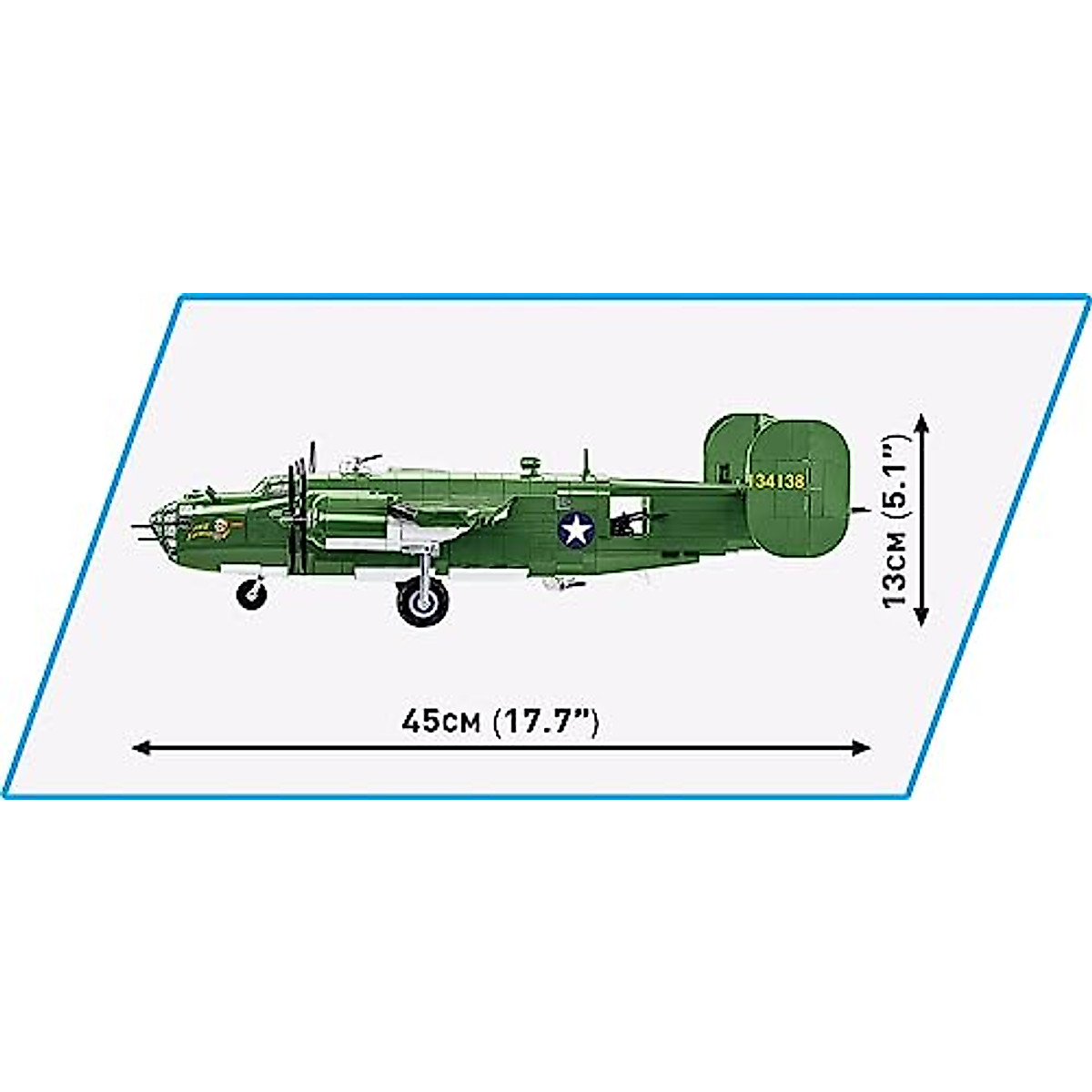 COBI Historical Collection WWII Consolidated B-24®D LIBERATOR® Plane Army Green, Large