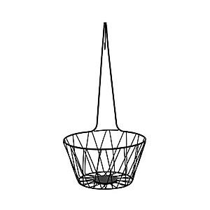 Spectrum Diversified Paxton Tree & Basket Hanger & Fruit Basket, Produce Saver Banana Holder & Open Wire Fruit Bowl for Kitchen Counter & Dining Table, Black